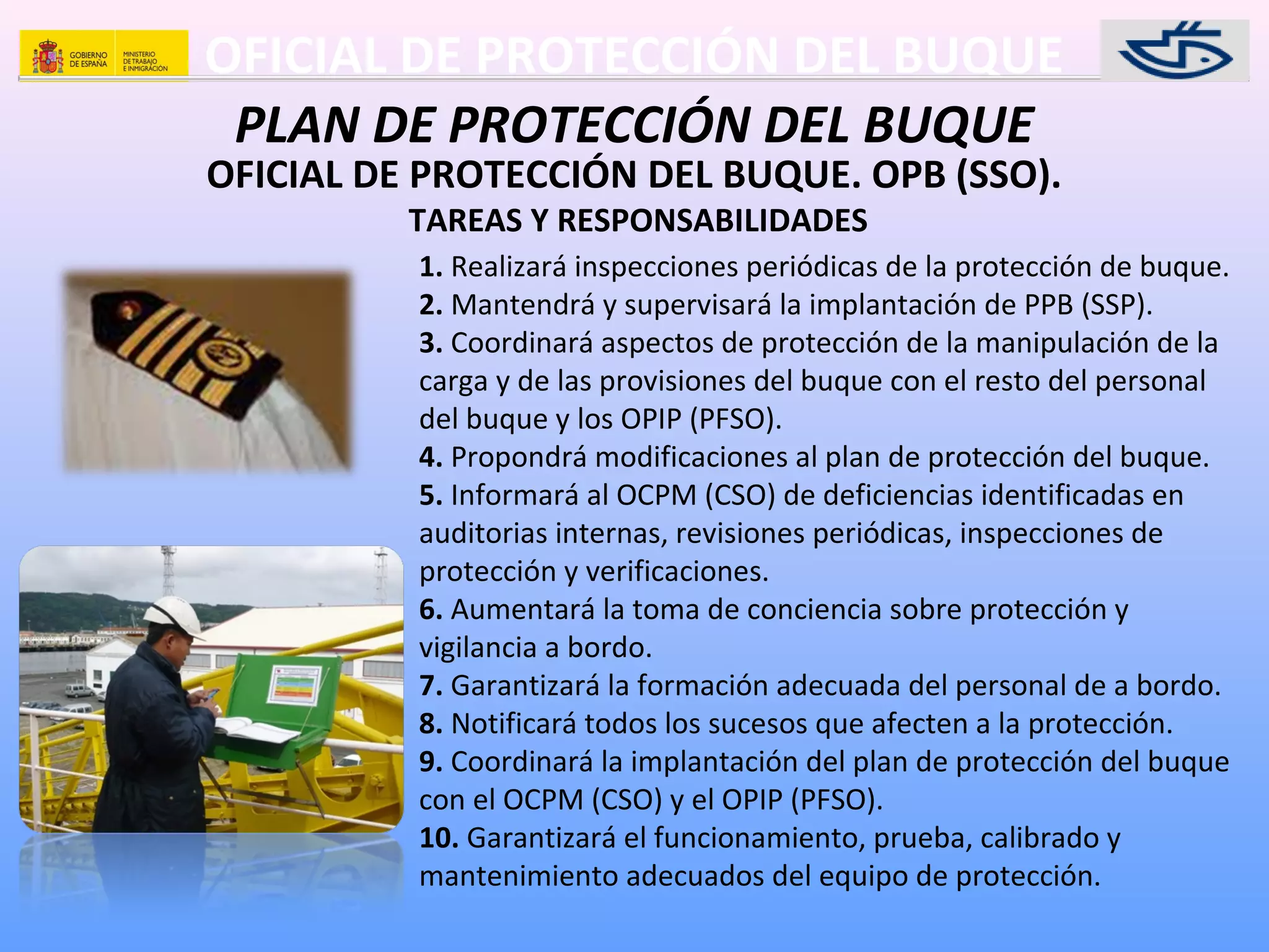 ISM Curso ISPS. 5- Ship security plan. | PPS