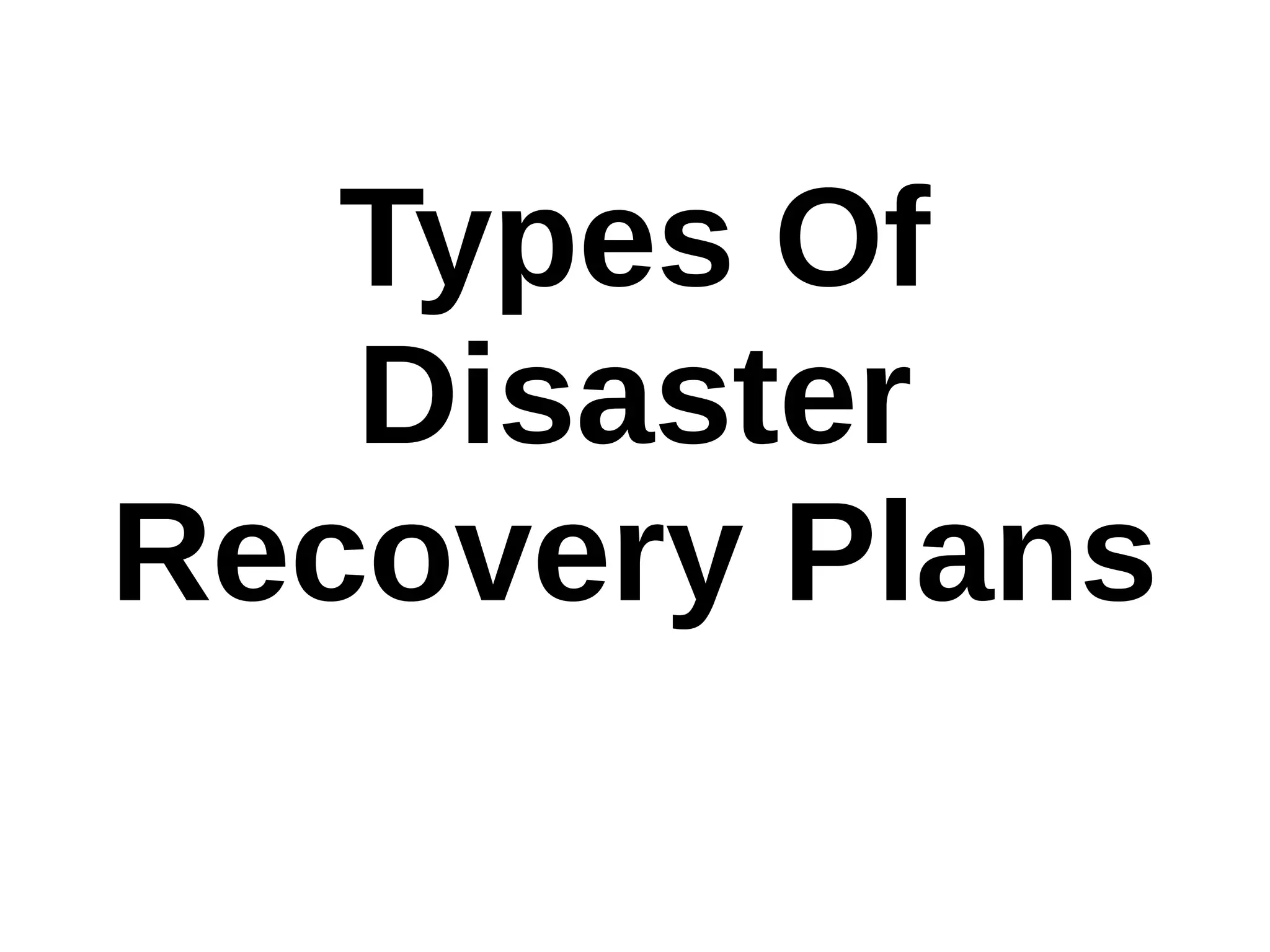 Information system managment disaster recovery | ODP