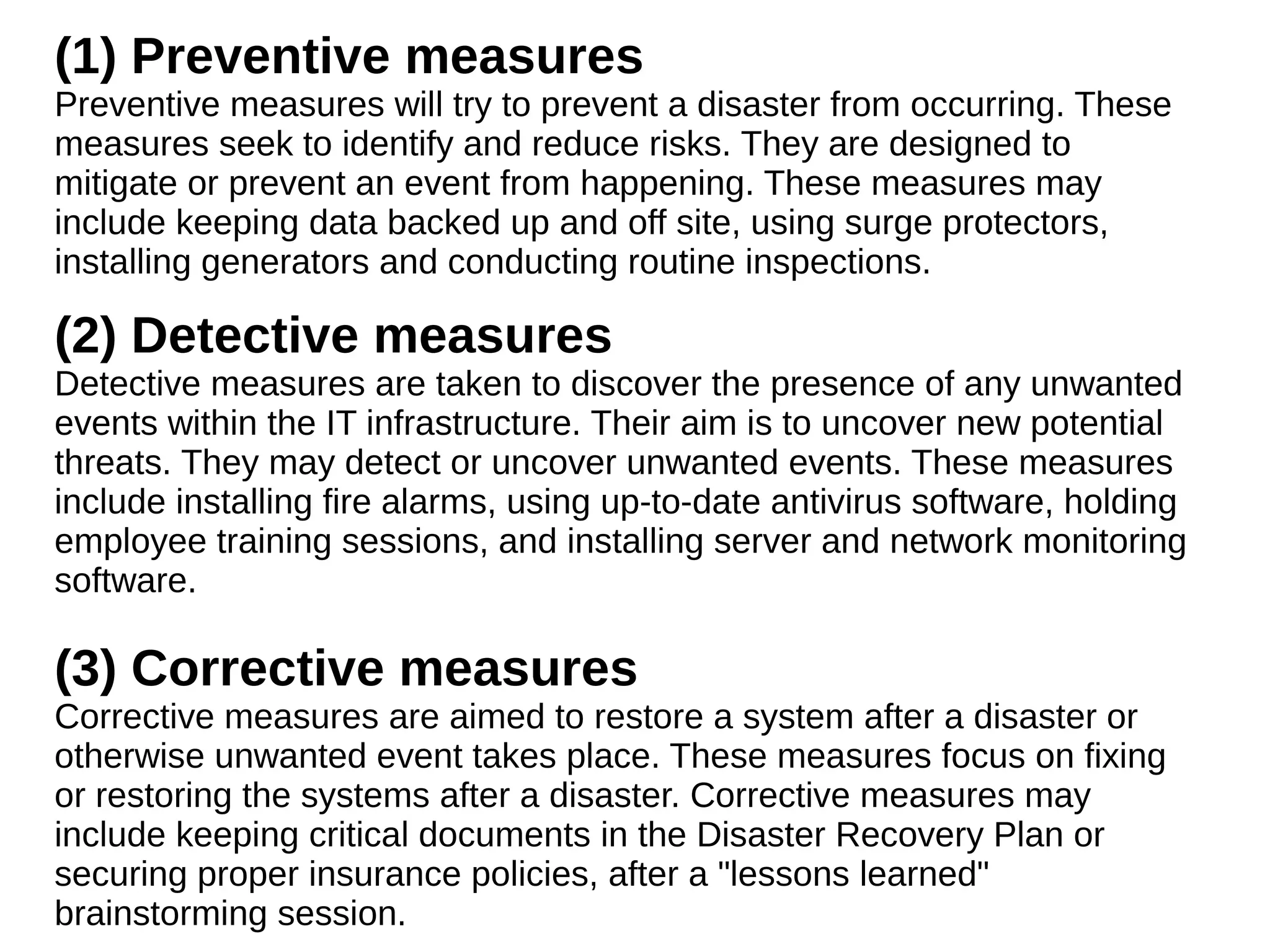 Information system managment disaster recovery | ODP