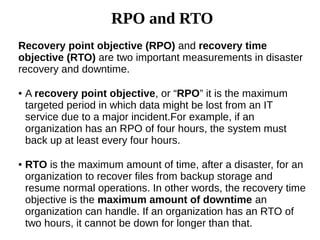Information system managment disaster recovery | PPT