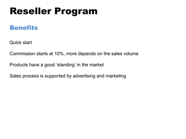Reseller Program | PPT