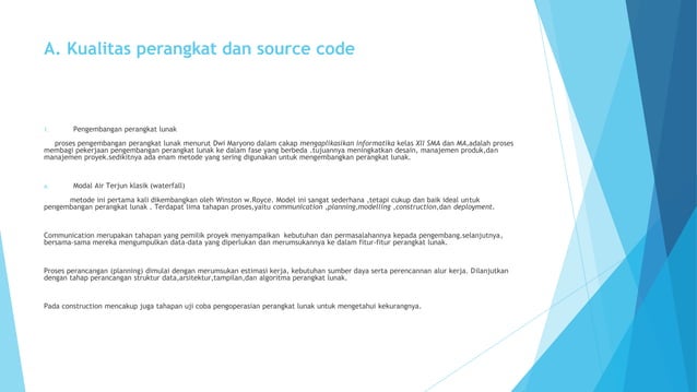 kualitas source code dan pengujian program | PPTX