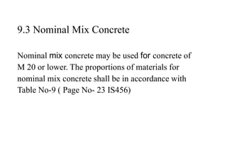 Mix design by Indian standard method for M20 | PDF