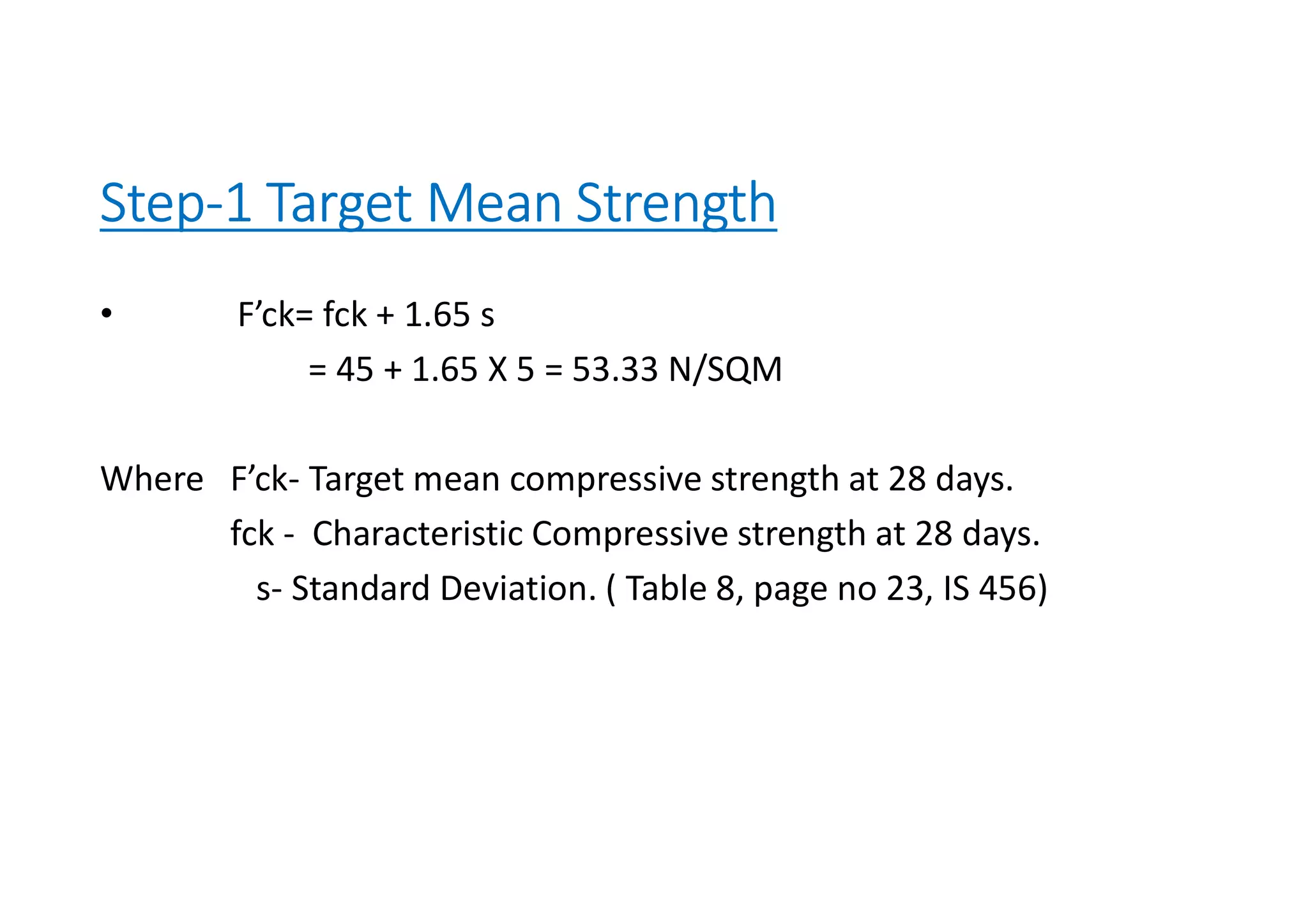 Indian standard method for mix design M45 | PDF