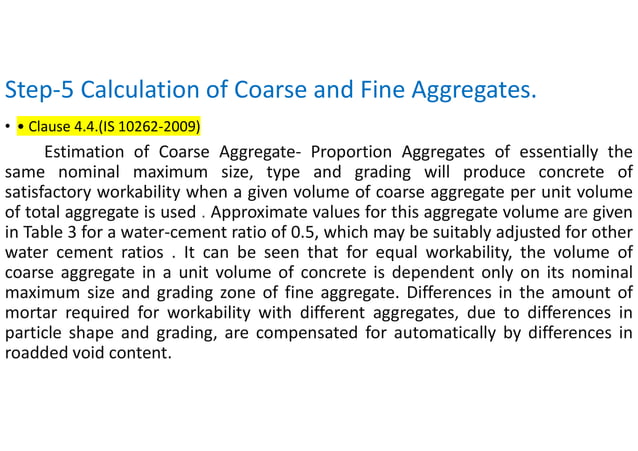 Indian standard method for mix design M45 | PDF | Science