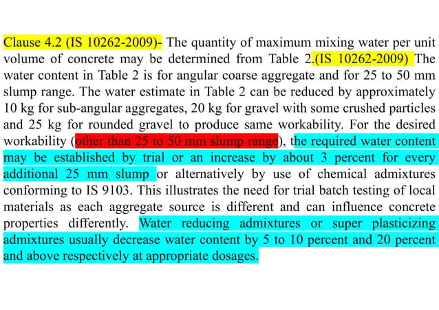 Indian standard method for mix design M45 | PDF | Science