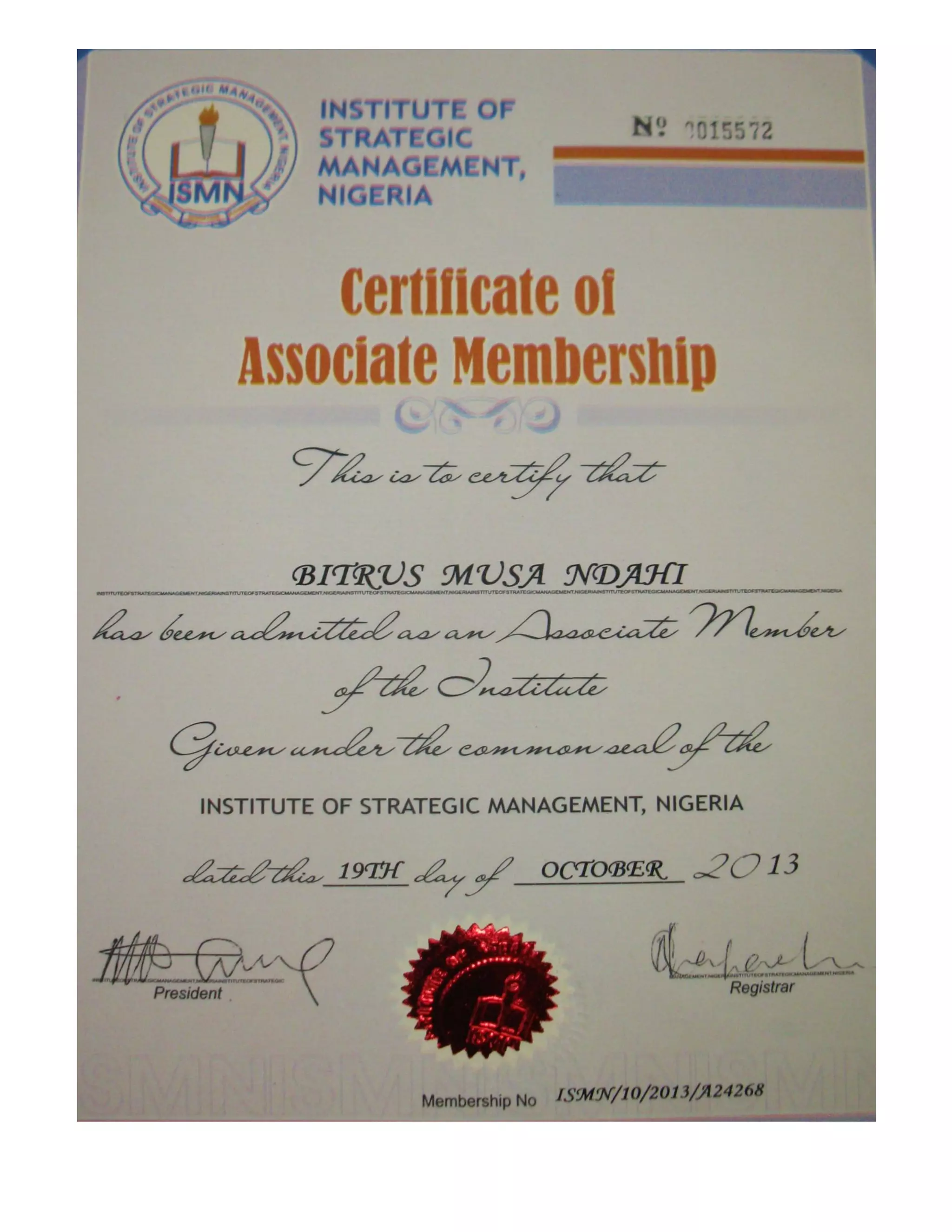 Ismn certificate | PDF