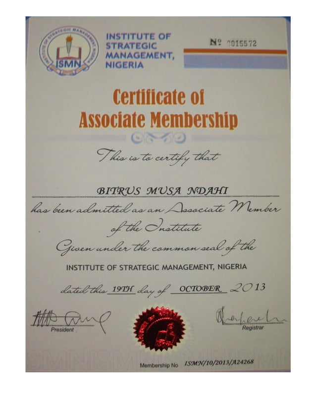 Ismn certificate | PDF