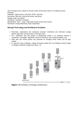 Information Storage and Management notes ssmeena | DOCX