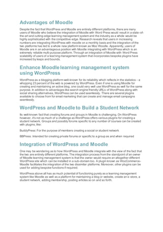 Is moo woodle really a moodle wordpress integration bridge | DOCX