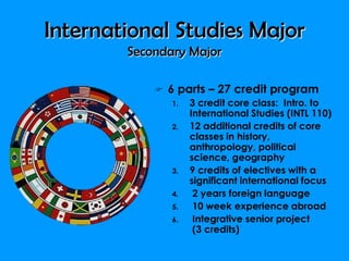 International Studies Major | PPTX | Undergraduate Education | College ...