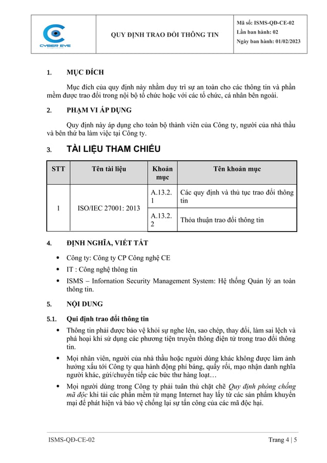 ISMS-QD-CE-02 Quy dinh trao doi thong tin.doc