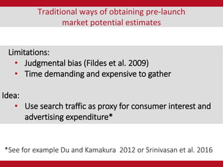 Pre-launch diffusion model parameter estimation using online search traffic data | PPT