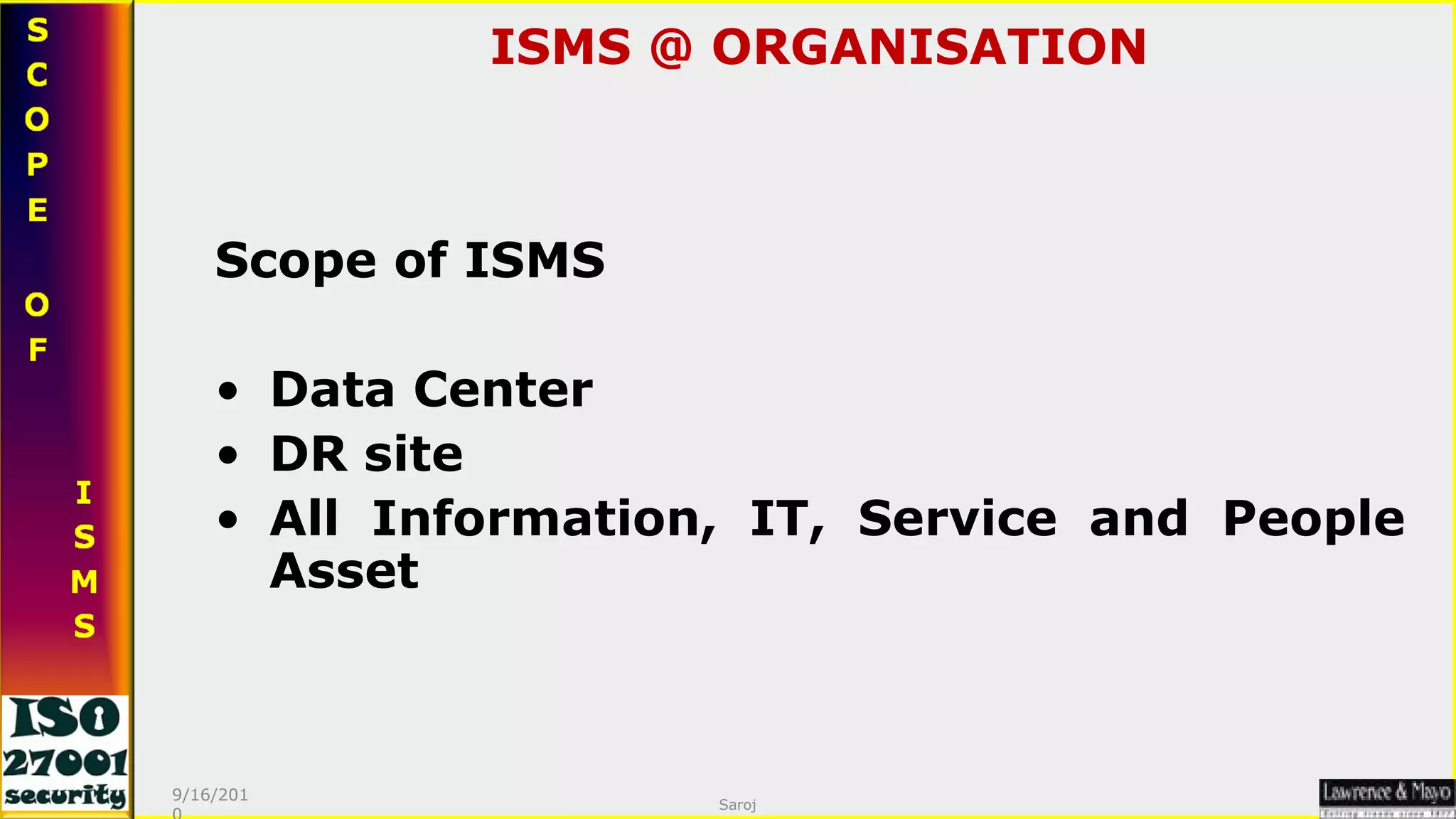 Isms awareness training | PPT