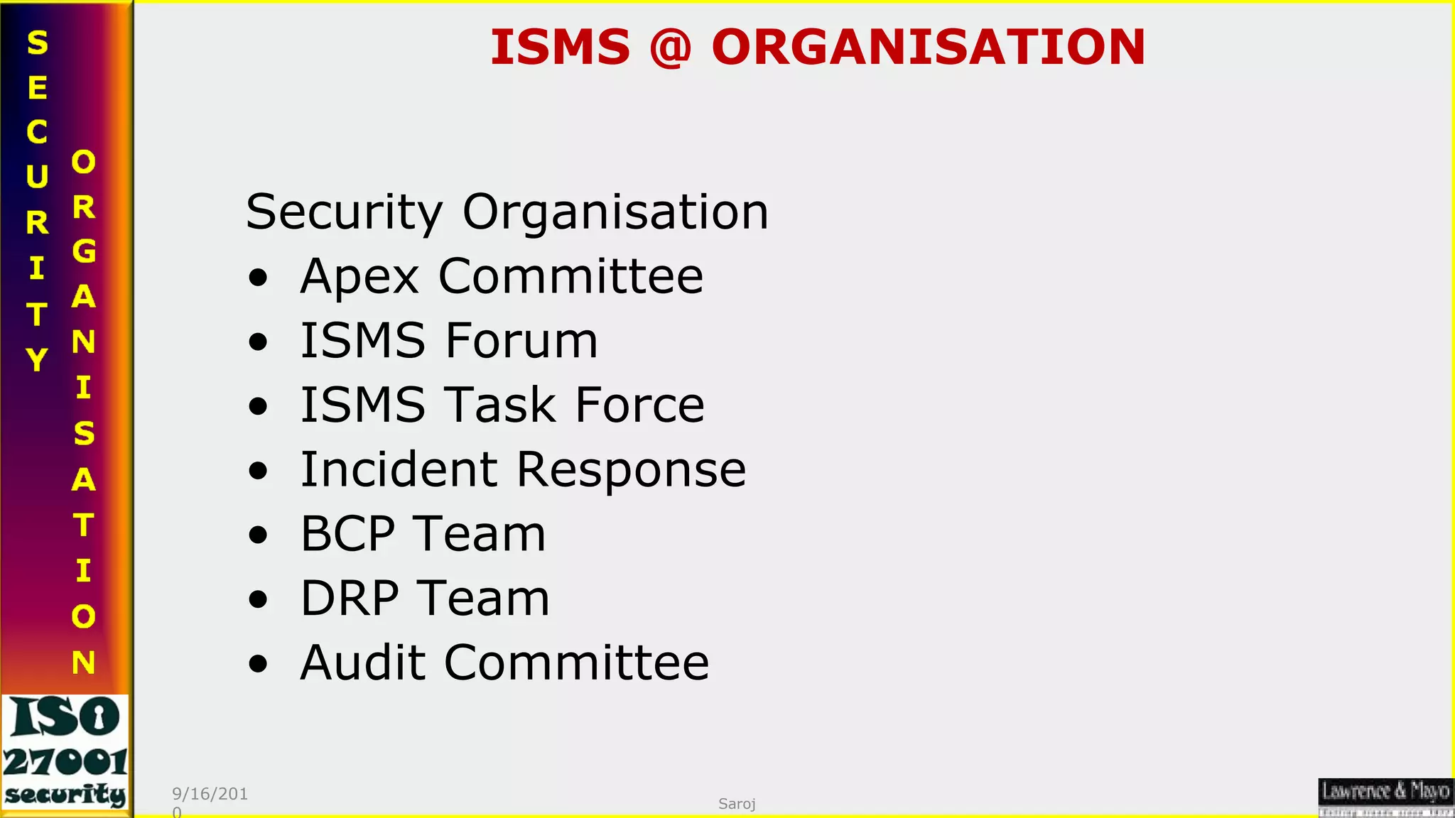 Isms awareness training | PPT