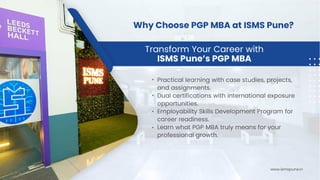 PGP MBA at ISMS Pune | Full Form, Meaning & Career Benefits | PPT