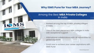 PGP MBA at ISMS Pune | Full Form, Meaning & Career Benefits | PPT