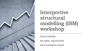 ISM workshop slides for PLATE 2023 | PPT