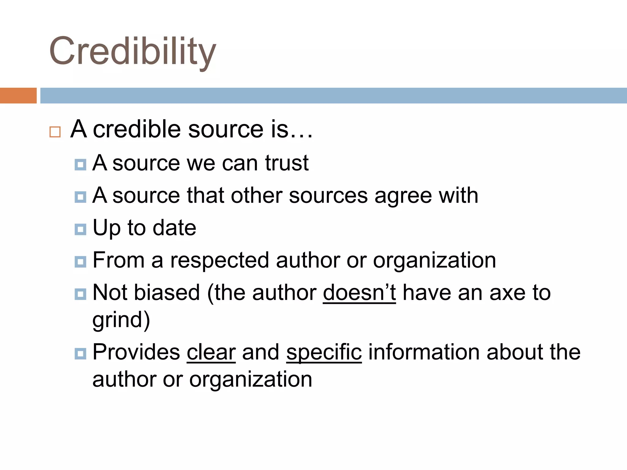 Is my source credible? | PPTX