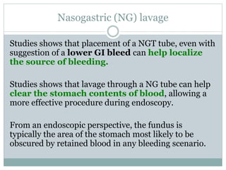 Is nasogastric tube lavage in patients with acute upper gi bleeding ...