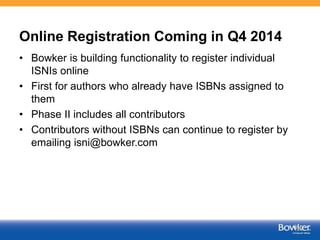 The International Standard Name Identifier (ISNI): A Close Look, with ...