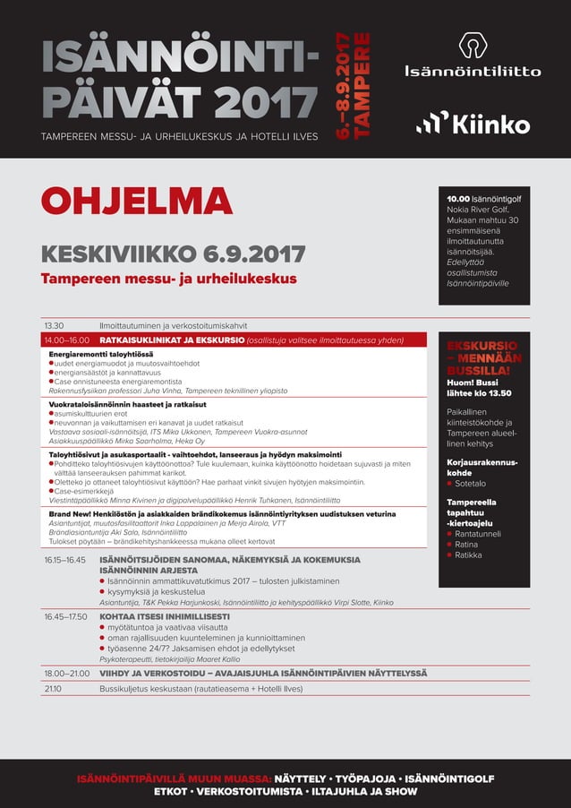 Isännöintipäivien ohjelma | PDF