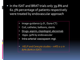 Consecutive Aneurysms Treated by Endovascular Approach | PPT
