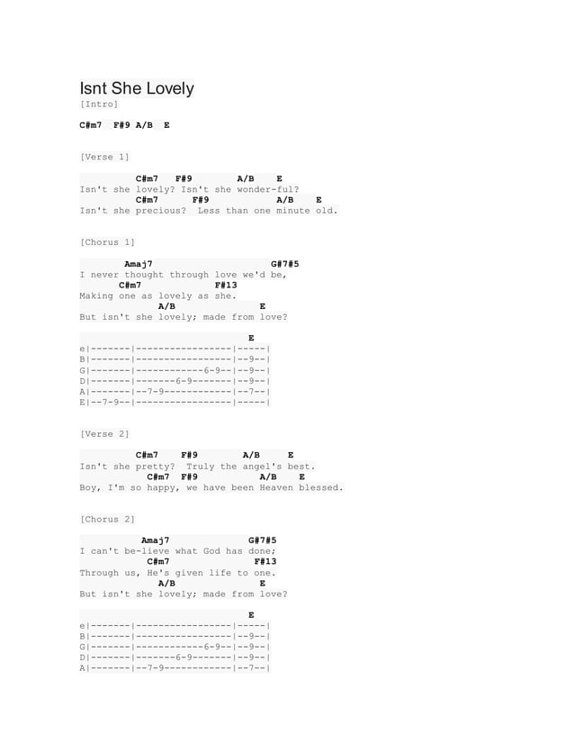 Isnt She Lovely Pdf Free Download