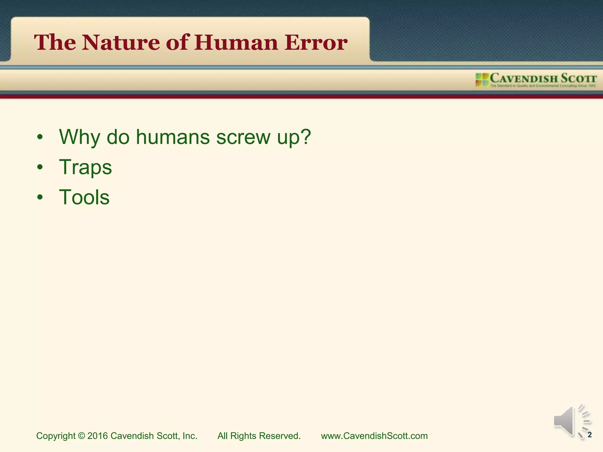 Struggling Against Nature - Preventing Human Error in the new ISO 9001 ...