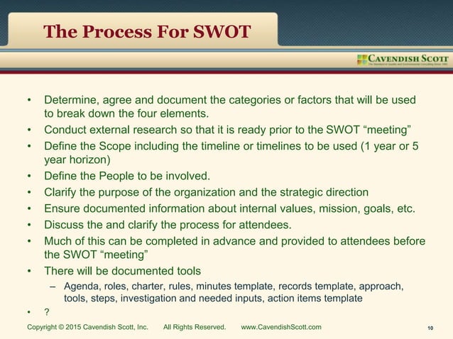 Getting The Contex Right: Using Simple SWOT Analysis to Address ISO ...