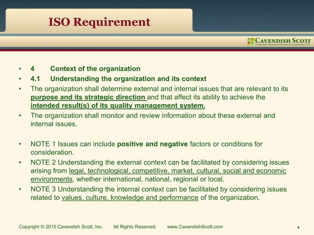 Getting The Contex Right: Using Simple SWOT Analysis to Address ISO ...