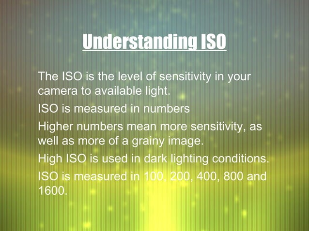 Shutter Speed and ISO | PPT