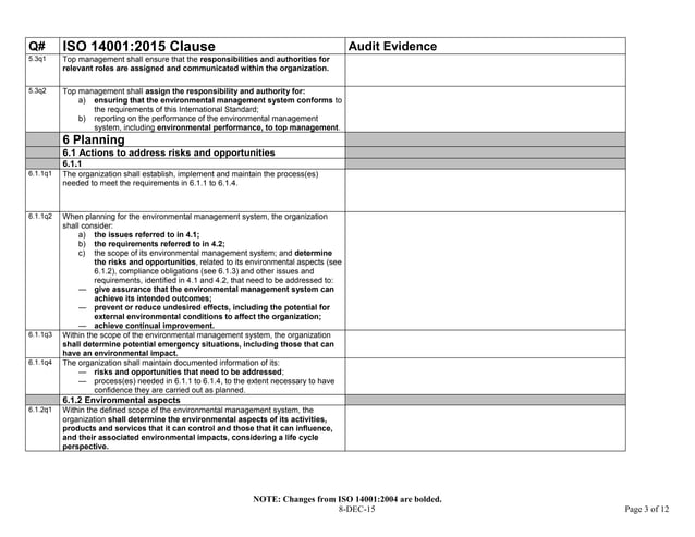 iso-14001-2015-checklist lead auditor .pdf | Environmental Services ...
