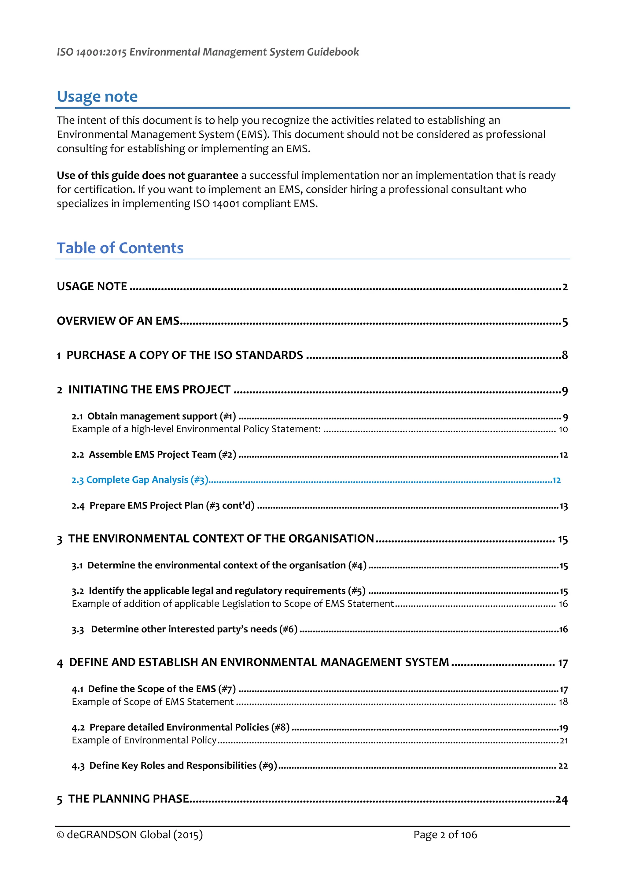 ISO 14001 Implementation Guide for Environmental Management Systems (EMS) | PDF