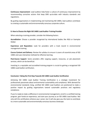 ISO 14001 Lead Auditor Training Certification: A Complete Guide | PDF