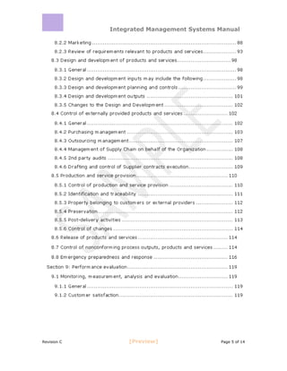 Integrated Management System Manual Template (Preview) | PDF