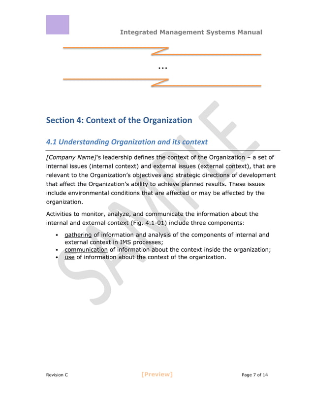 Integrated Management System Manual Template (Preview) | PDF | Business ...