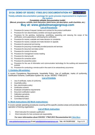 ISO 17065 Documents by Global Manager Group | PDF