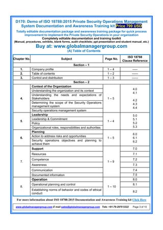 Ready-to-use Documentation for ISO 18788 with Training Kit - Free Demo ...