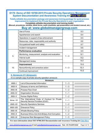 Ready-to-use Documentation for ISO 18788 with Training Kit - Free Demo ...