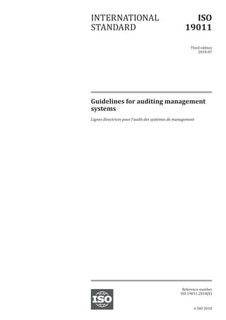 ISO-19011-2018 standard guidelines for managment system suditing | PDF