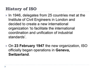 ISO INTERNATIONAL ORGANIZATION FOR STANDARDIZATION | PPTX