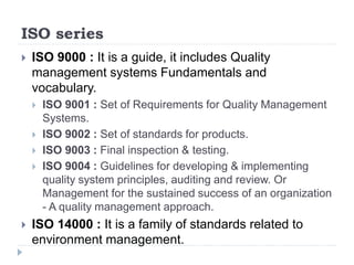 ISO INTERNATIONAL ORGANIZATION FOR STANDARDIZATION | PPTX