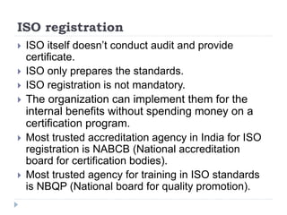 ISO INTERNATIONAL ORGANIZATION FOR STANDARDIZATION | PPTX