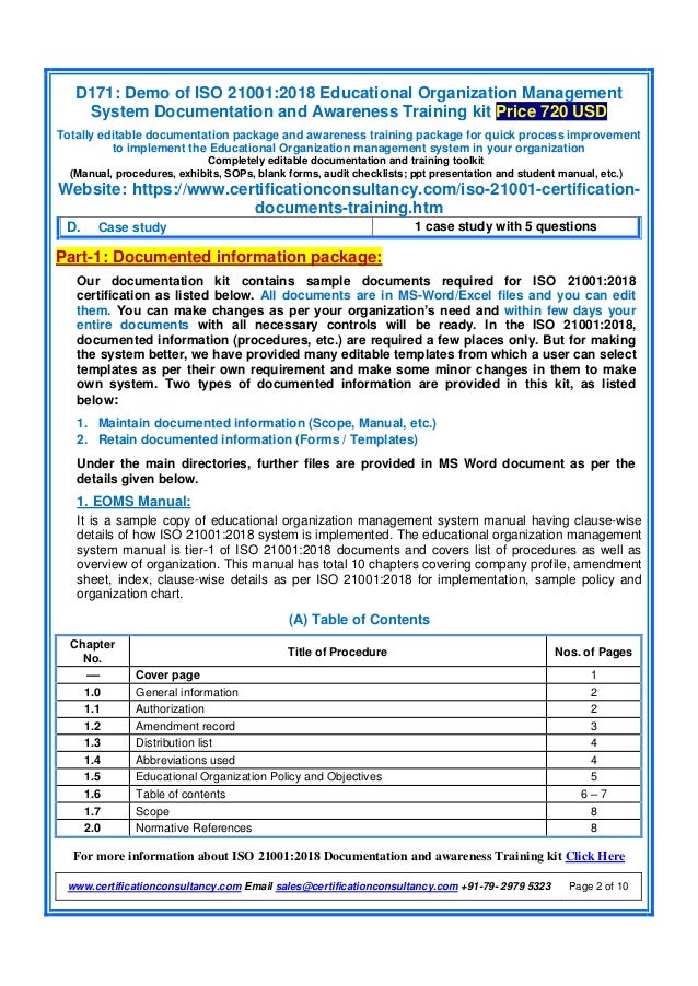 Iso 21001-documents | PDF