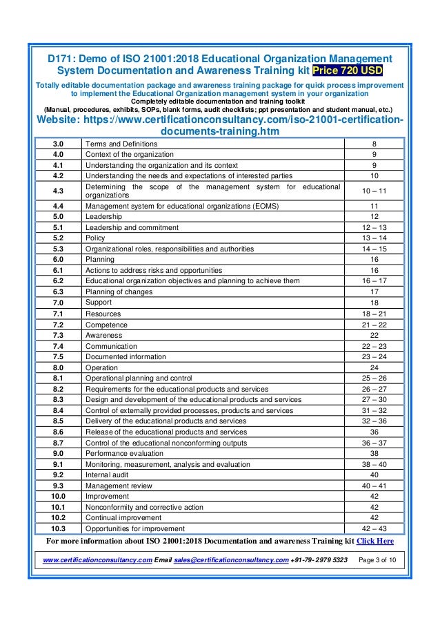 Iso 21001-documents | PDF