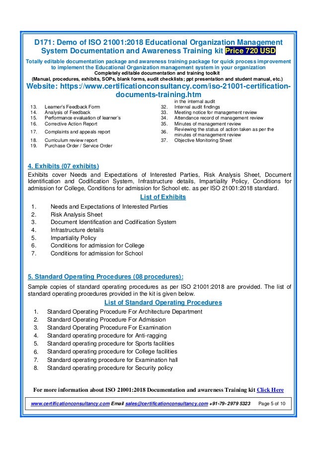 Iso 21001-documents | PDF
