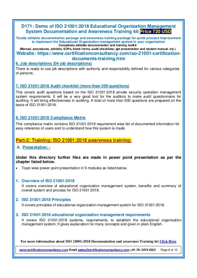 Iso 21001-documents | PDF