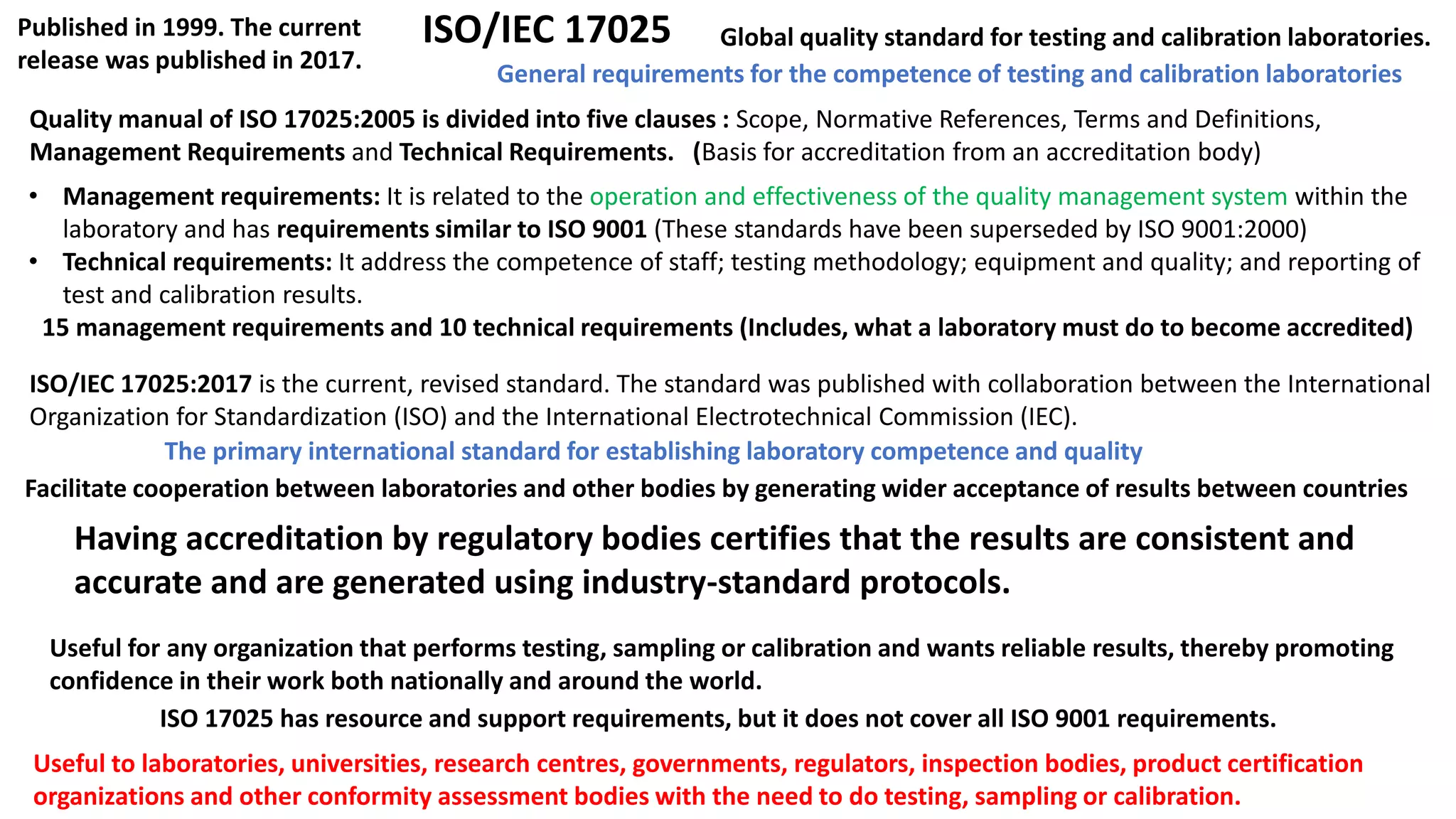 ISO 9001 & ISO 17025 | PPTX