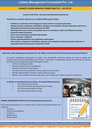Iso 22716 gmp white paper | PDF